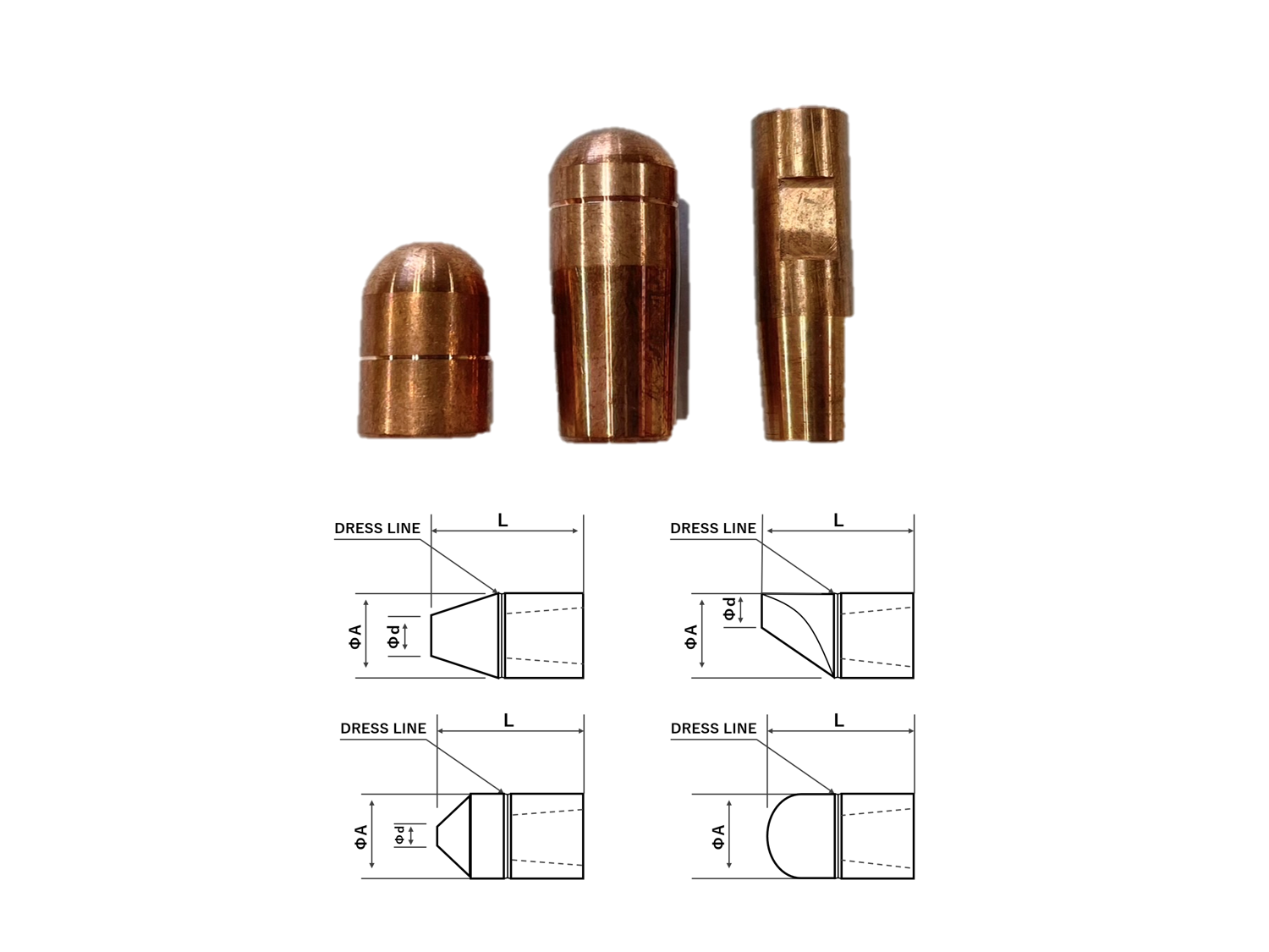 【Spot Welding】Cap Tips/Inserts - JMT Co., Ltd